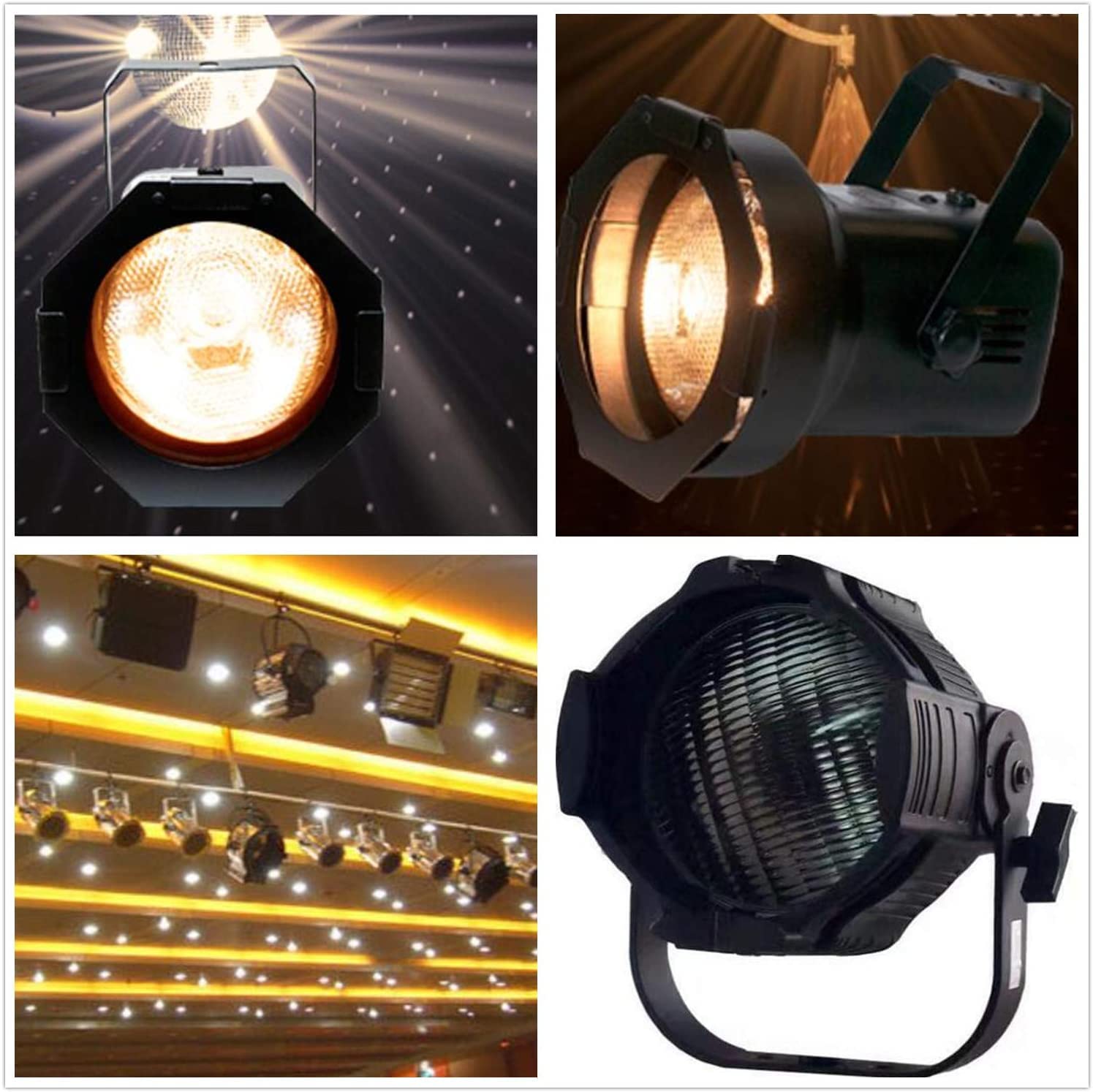 BORYLI Par64 1000 watt White Halogen Bulb for Event DJ/Club Lighting Stage Lighting (PAR 64 120V 1000W)