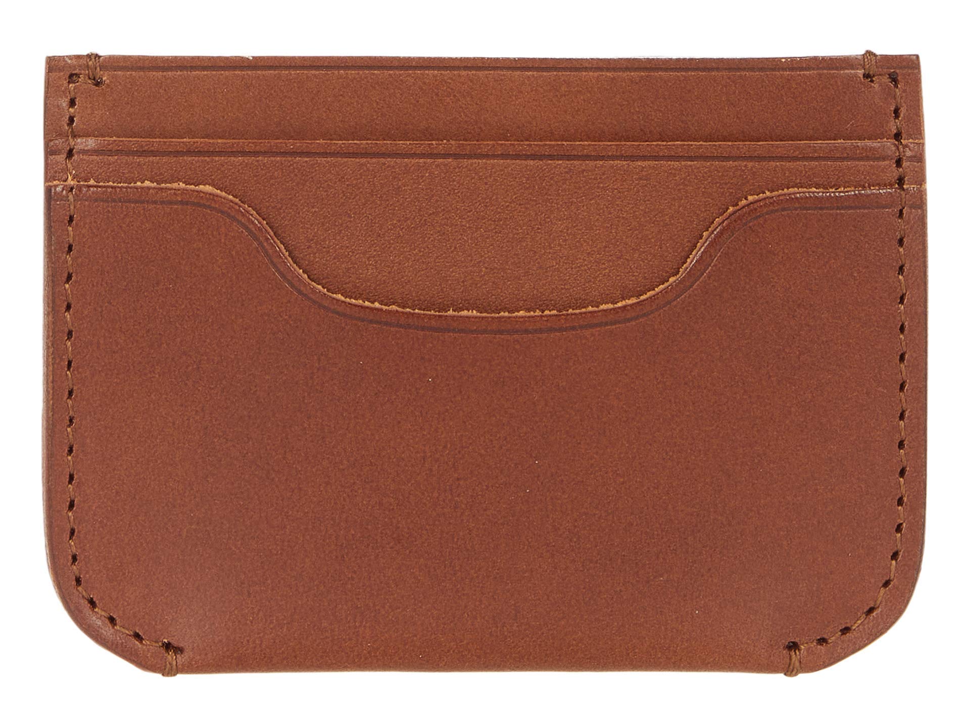 Bosca Front Pocket Card Case Light Brown One Size