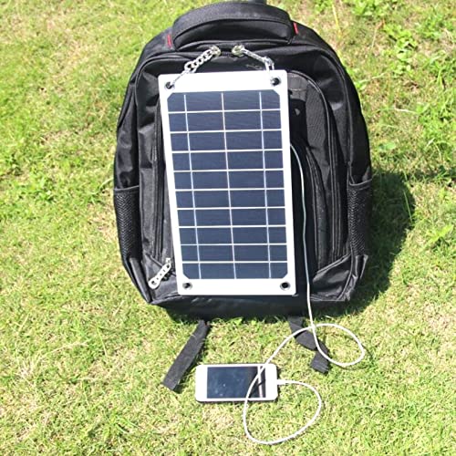 7.5W 5V USB Solar Panel Charger High Efficiency and Stable Portable Outdoor Monocrystalline Solar Panel Power Supply for Outdoors