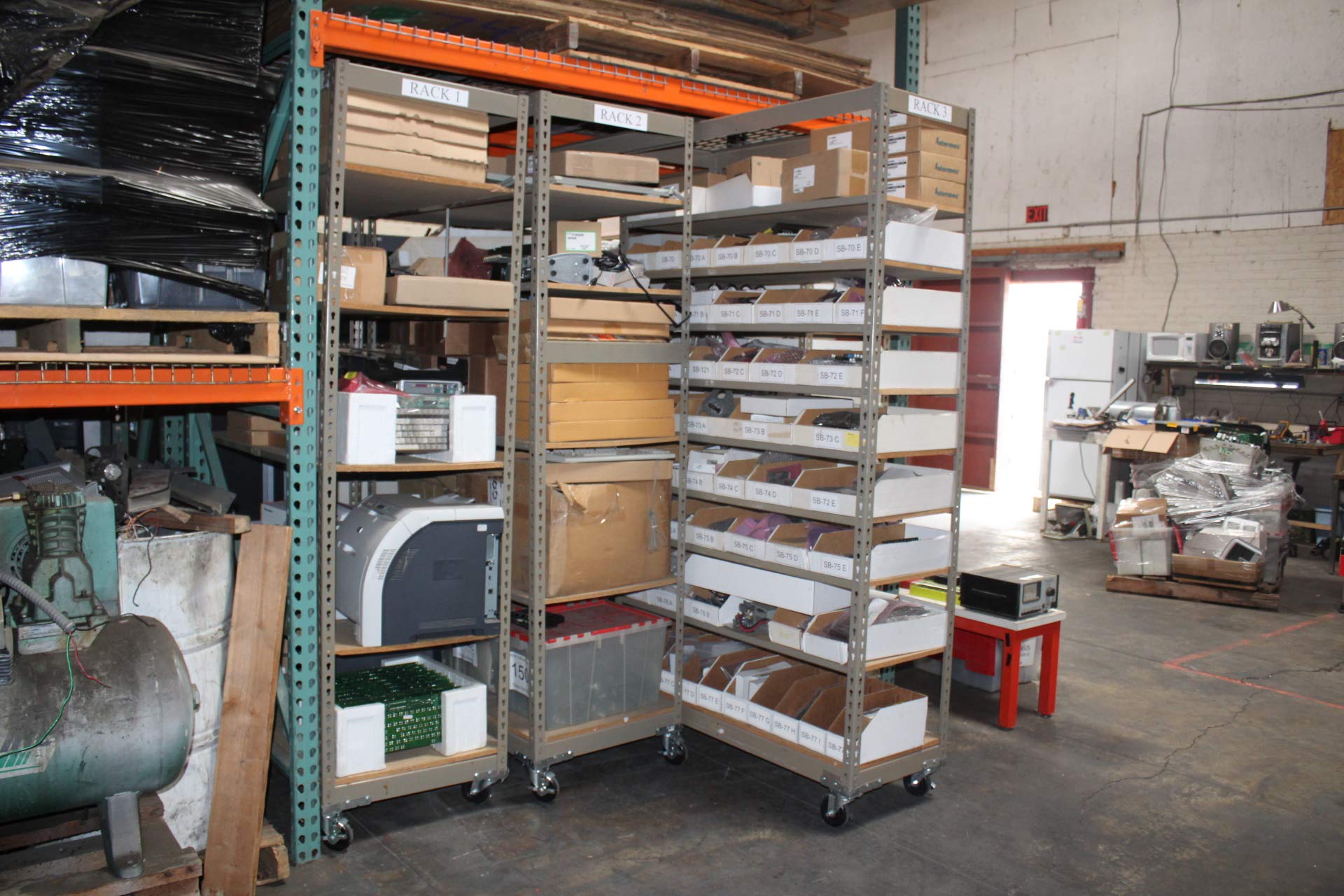 Stanly 4pc - Boltless Rack Mobility Kit with Casters