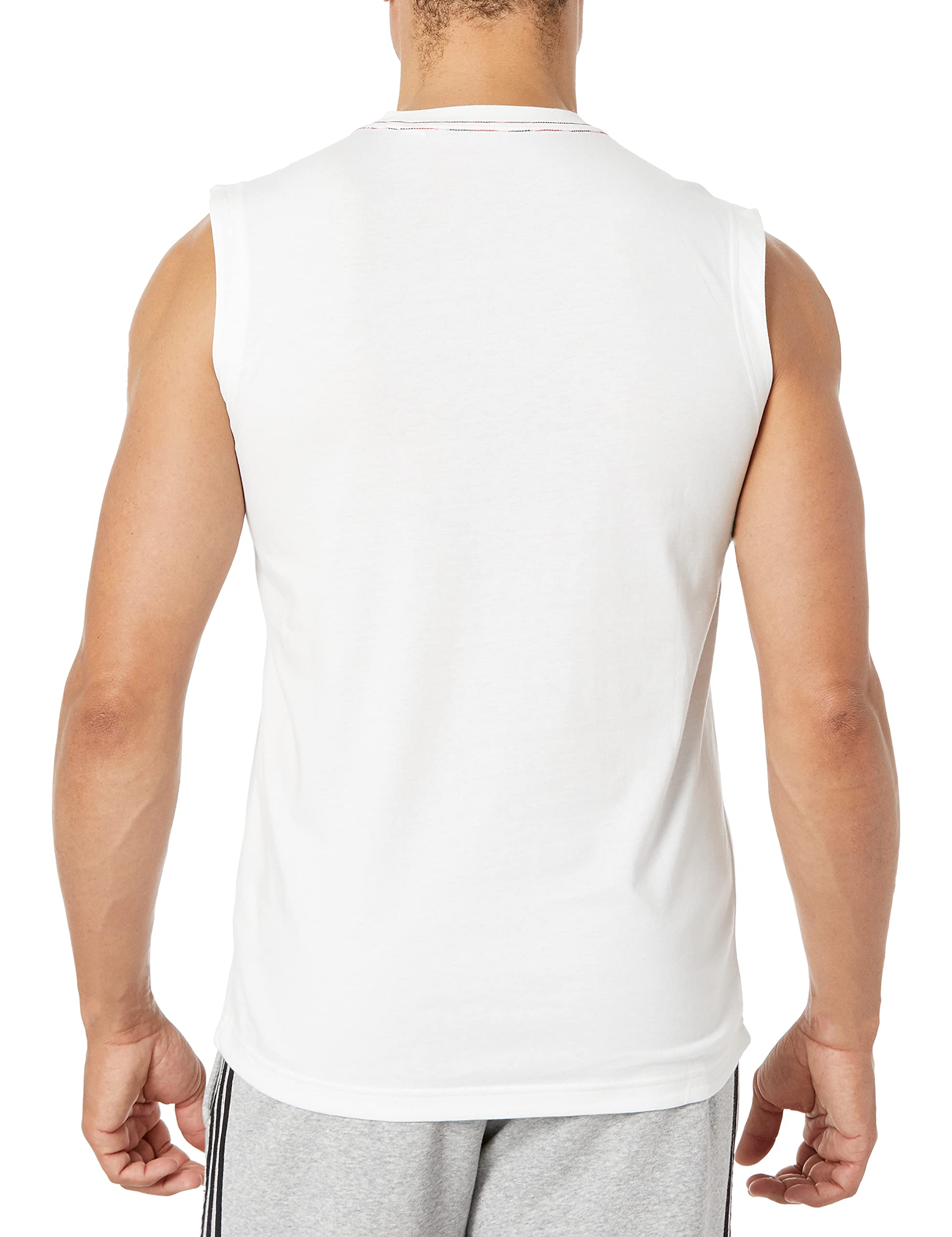 adidas Mens Americana Cotton Graphic Tank White Large