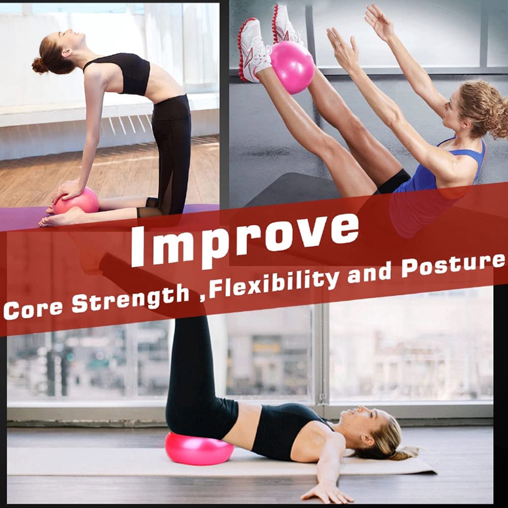 9 Inch Exercise Pilates Ball Mini Exercise Barre Ball for Yoga,Stability Exercise Training Gym Anti Burst and Slip Resistant Balls Physical Therapy Improves Balance, Core Strength, Back Pain Posture