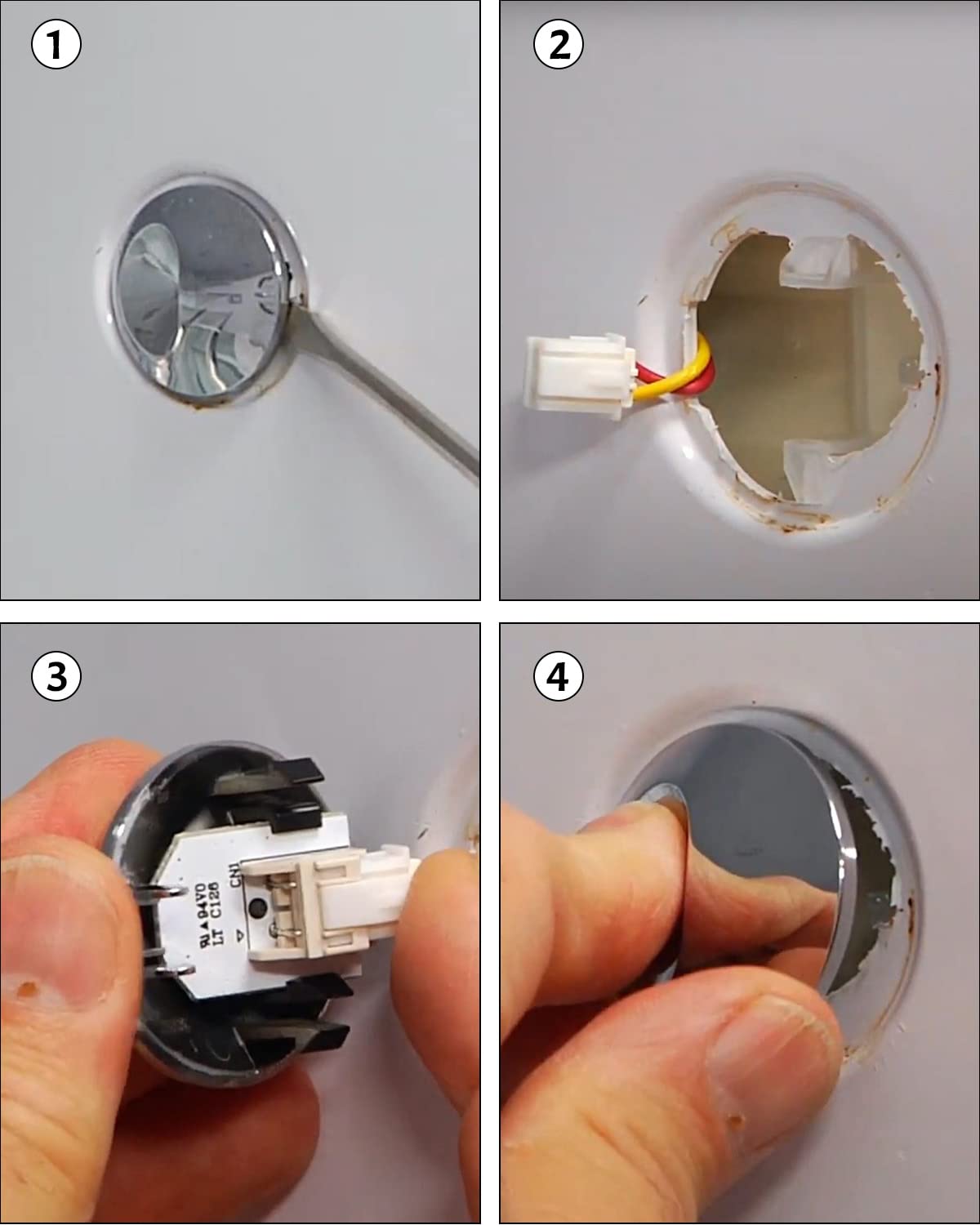EMIHO WR55X11132 Refrigerator Light Bulb Fit for GE Refrigerator, LED Light Replace WR55X25754 WR55X30602 PS4704284 AP6261806 AP5646375, No Cover Only LED PCB Board