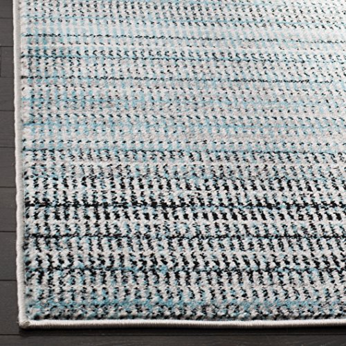 SAFAVIEH Skyler Collection 2' x 4' Blue/Grey SKY196C Stripe Non-Shedding Living Room Bedroom Accent Rug