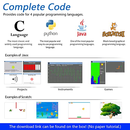 FREENOVE LCD 1602 Starter Kit for Raspberry Pi 5 4 B 3 B+ 400 Zero 2 W, 535-Page Detailed Tutorial, Python C Java Scratch Processing Code, 151 Items, 69 Projects (Raspberry Pi NOT Included)