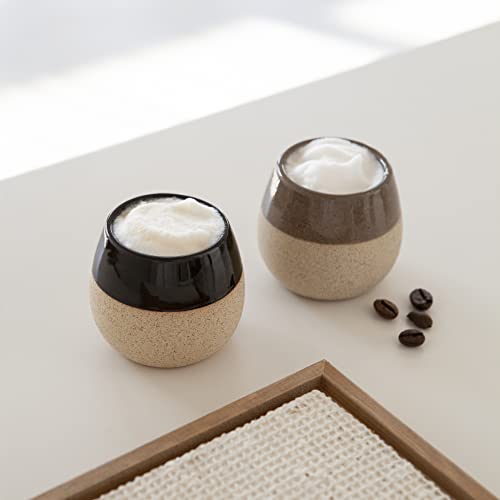 Ceramic Espresso Cups Set of 4 - 2.7oz - Espresso Coffee Mugs for Nespresso Cups - Espresso Glasses - Demitasse Cups - Tazas de Cafe - Espresso Accessories - Expresso Coffee Cup for Espresso Machine