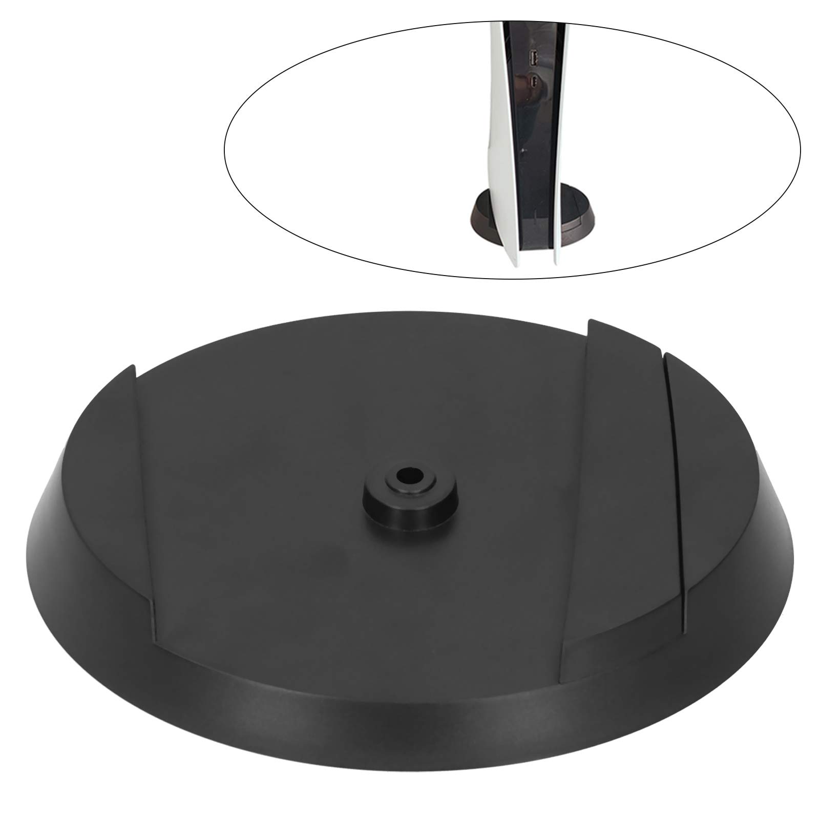 CCYLEZ 2 in 1 Professional Vertical ABS Game Console Bracket with Bracket and Screws Console Base Accessory for PS5 Game Console Black