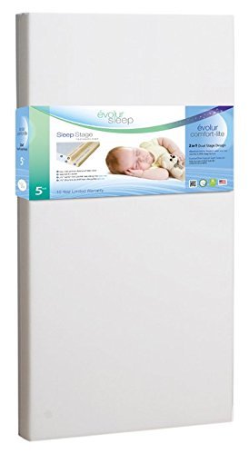 Evolur Sleep Dual Stage Comfort-Lite 5ā Foam Mattress, Greenguard Gold Certified, Silver Star