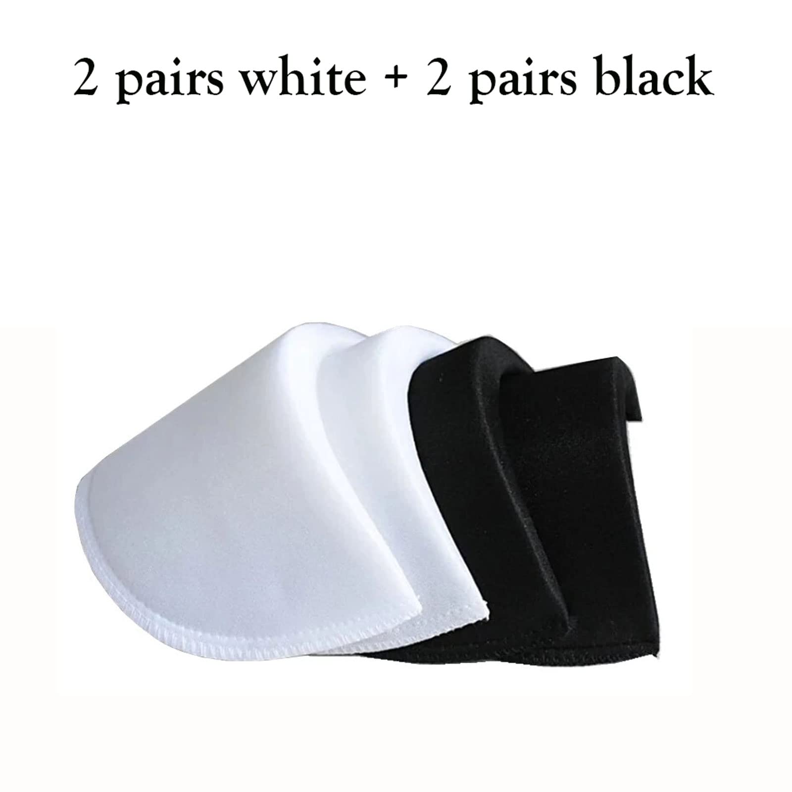 4 Pairs Covered Set-in Shoulder Pads Sewing Foam Pads Sponge Shoulder Pad Shoulder Enhancer for Women Men Blazer Suit Coat Jacket Clothes Sewing Accessories (2 Black + 2 White)