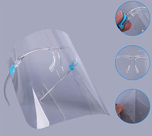 6 Pack All-Round Cap with Clear Wide Visor Spitting Anti-Fog Lens, Lightweight Transparent Shield with for Men Women