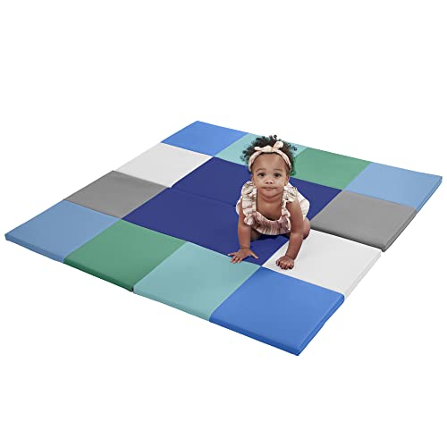 ECR4Kids SoftZone Square Dance Activity Mat, Folding Playmat, Contemporary