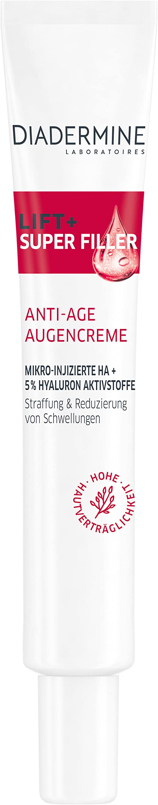 Genuine German Diadermine Lift + Super Filler deep-acting Hyaluron Eye Cream 0.5oz. / 15ml