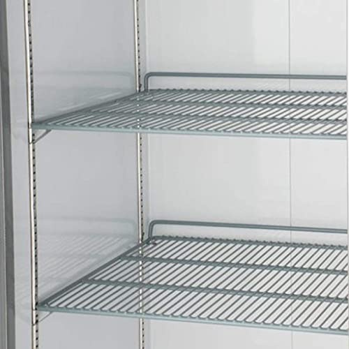 PeakCold 2 Door Commercial Stainless Steel Freezer, White Interior; 47 Cubic Ft, 54" Wide