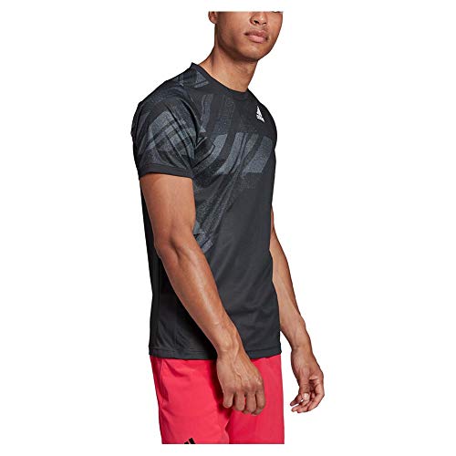 adidas mens Freelift Printed Tee HEAT.RDY Black Large