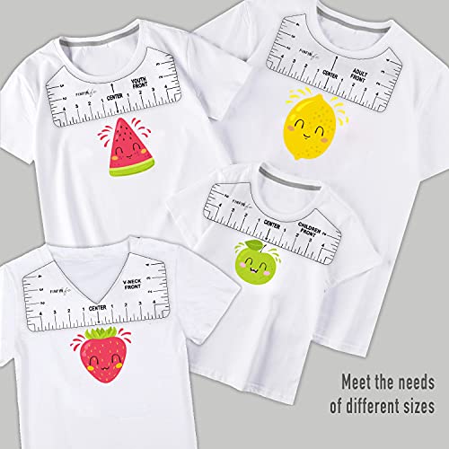 FINFINLIFE 11 Pcs Tshirt Ruler Guide for Vinyl Alignment, High Quality Shirt Ruler for Vinyl Alignment, V Neck, Tshirt Alignment Tool for Children Youth Adult Front and Back