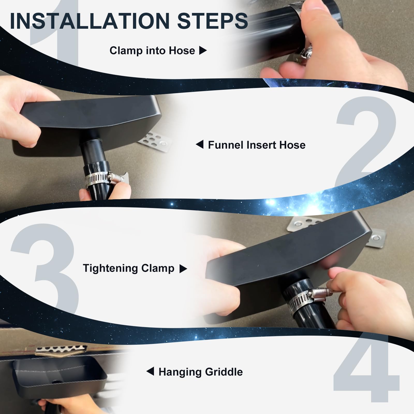 Upgrade Rear Blackstone Grease Catcher,Blackstone Grease Trap with Separate Magnetic Grease Gate for Blackstone,Innovative Blackstone Griddle Accessories,Compatible with Blackstone 36"