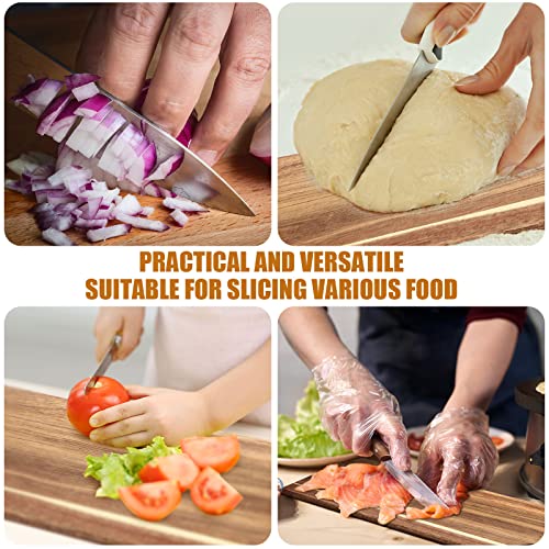 6 Pcs Cutting Board Set Plain Chopping Board with Handles Laser Engraving Serving Board Wooden Charcuterie Kitchen Board Bulk for DIY Housewarming Christmas Gift (17 x 6 Inch, Acacia Wood)