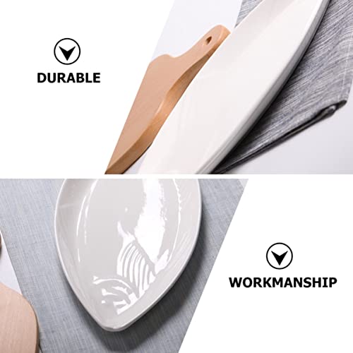 Cabilock 1pc Restaurant Meat Hotel Household Salad Dishes Pizza Platters, Supplies Sushi, Display Server Platters Food Cocktail Dish Shape Ceramics Fish, Serving Arge Birthday Trays Coffee