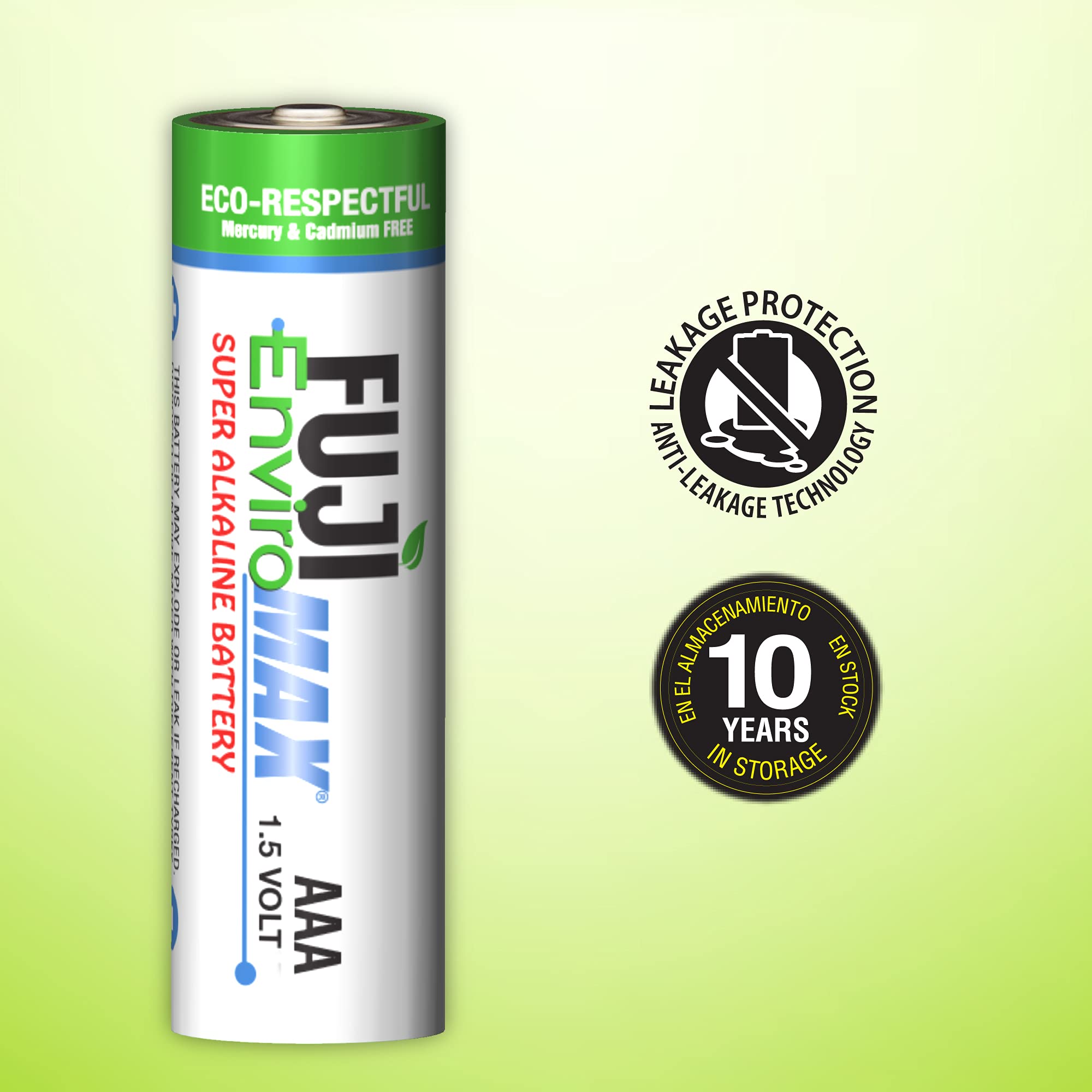 Fuji Batteries 4400BP2 EnviroMax AAA Super Alkaline Batteries (2 Pack), 1 ea