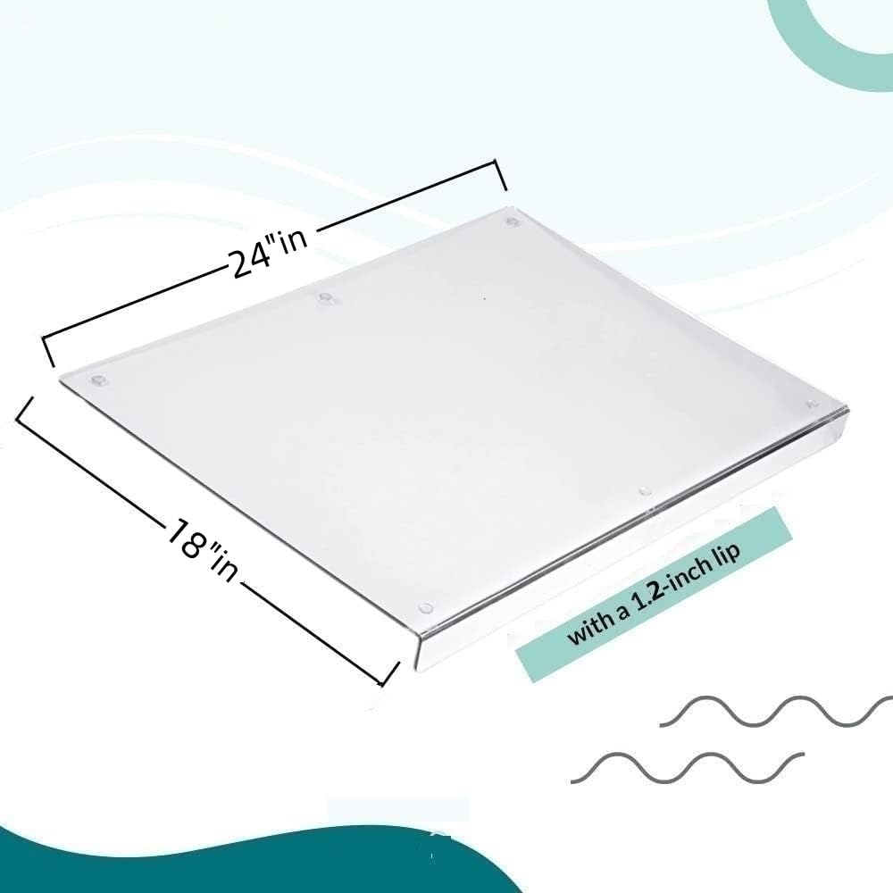 Acrylic Cutting Boards For Kitchen Counter,16" x 12"Clear Chopping Board Non Slip Cutting Boards For Kitchen Cutting Board With Lip For Counter Countertop Protector Home Restaurant