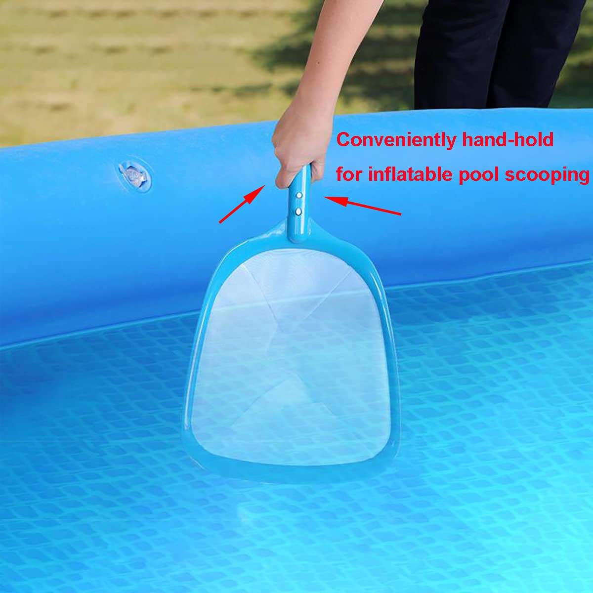 ATIE Pool Spa Leaf Skimmer Net with White Ultra Fine Mesh with 4" Deep Pocket Great for Removing Leaves & Debris in In-Ground Pool Spa and Above Ground Pool, Inflatable Pool, Hot Tub, and Fountain