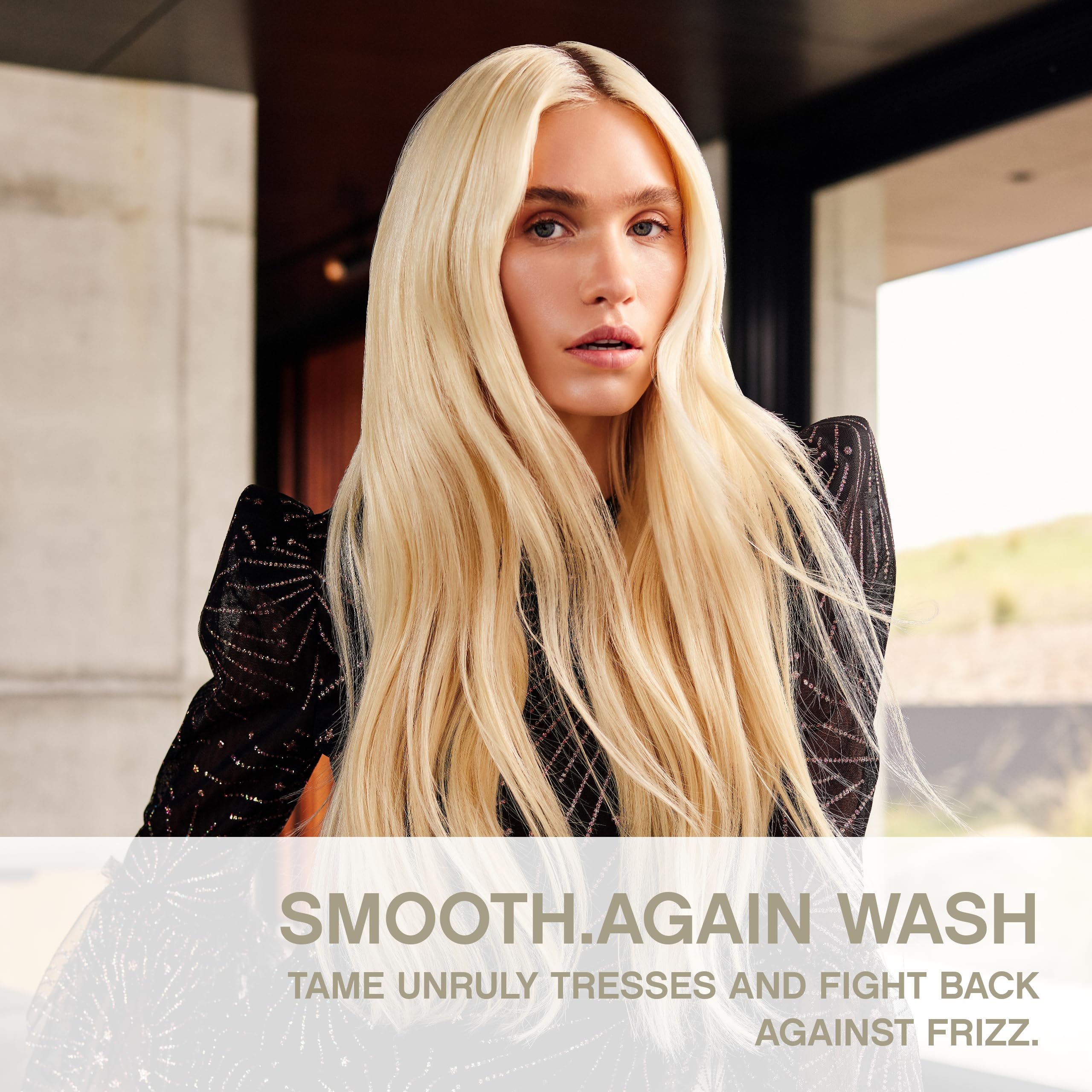 KEVIN.MURPHY SMOOTH.AGAIN WASH - Frizz Control Shampoo - For Thick, Coarse & Unruly Hair - Moisturising Shampoo for Hair Hydration - Sulphate & Paraben Free - 1000 mL / 33.8 fl oz