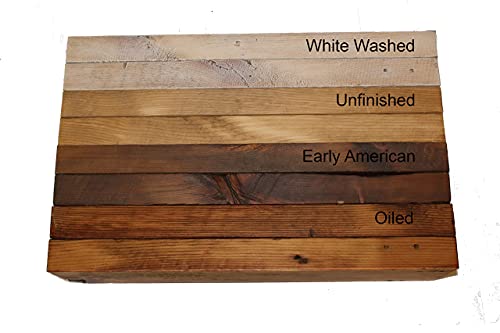 Modern Timber Craft Reclaimed Wood Wall Shelves | Rustic Wall Decor | Set of 2 (24" x 6") | Easy-to-Install Hardware Included (Oiled)