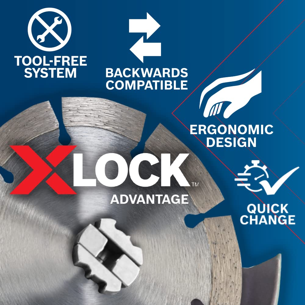 BOSCH TCWX1AL500 5 In. x 1/16 In. X-LOCK Metal Cutting Abrasive Wheel 46 Grit Compatible with 7/8 In. Arbor Type 1A (ISO 41) for Applications in Aluminum Cutting
