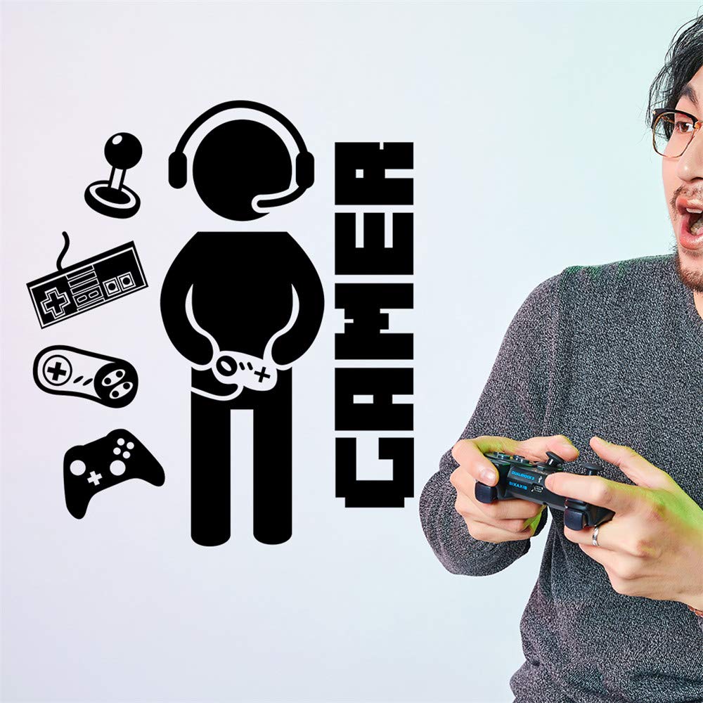 SITAKE Game Room Decor, “Gamer” Boys Room Decorations for Bedroom, Kids Wall Decor and Wall Stickers for Playroom, 19.7 × 22.0 Inch