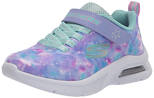 Skechers baby girls Microspec Max - Spiral Galaxy Sneaker, Lavendar/Multi, 11.5 Little Kid US