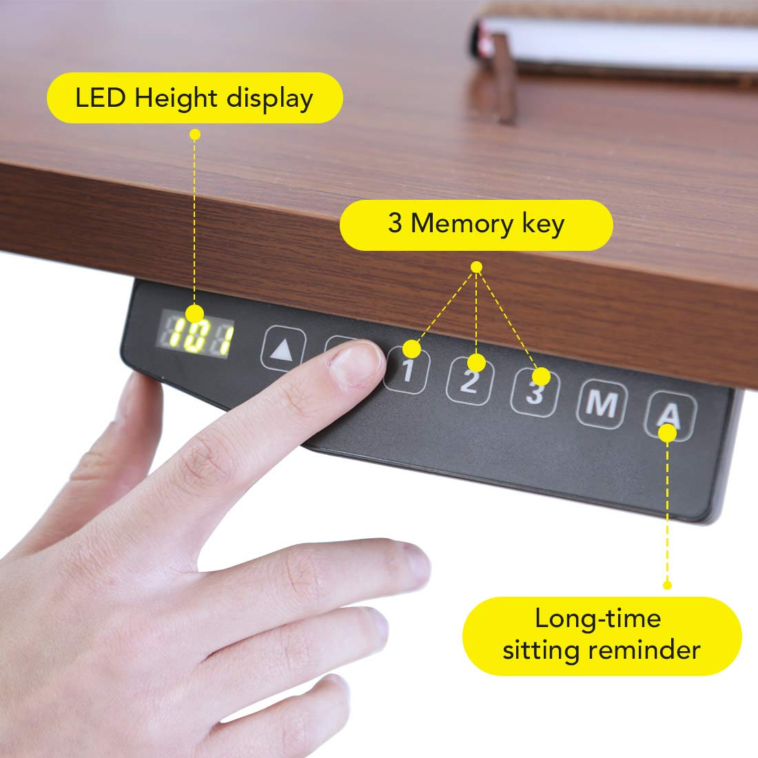 48 inch Electric Height Adjustable Standing Desk, Gaming Computer Workstation Home Office Sit Stand Up Desk with 3 Memory Key (Gray Frame/White Desktop)