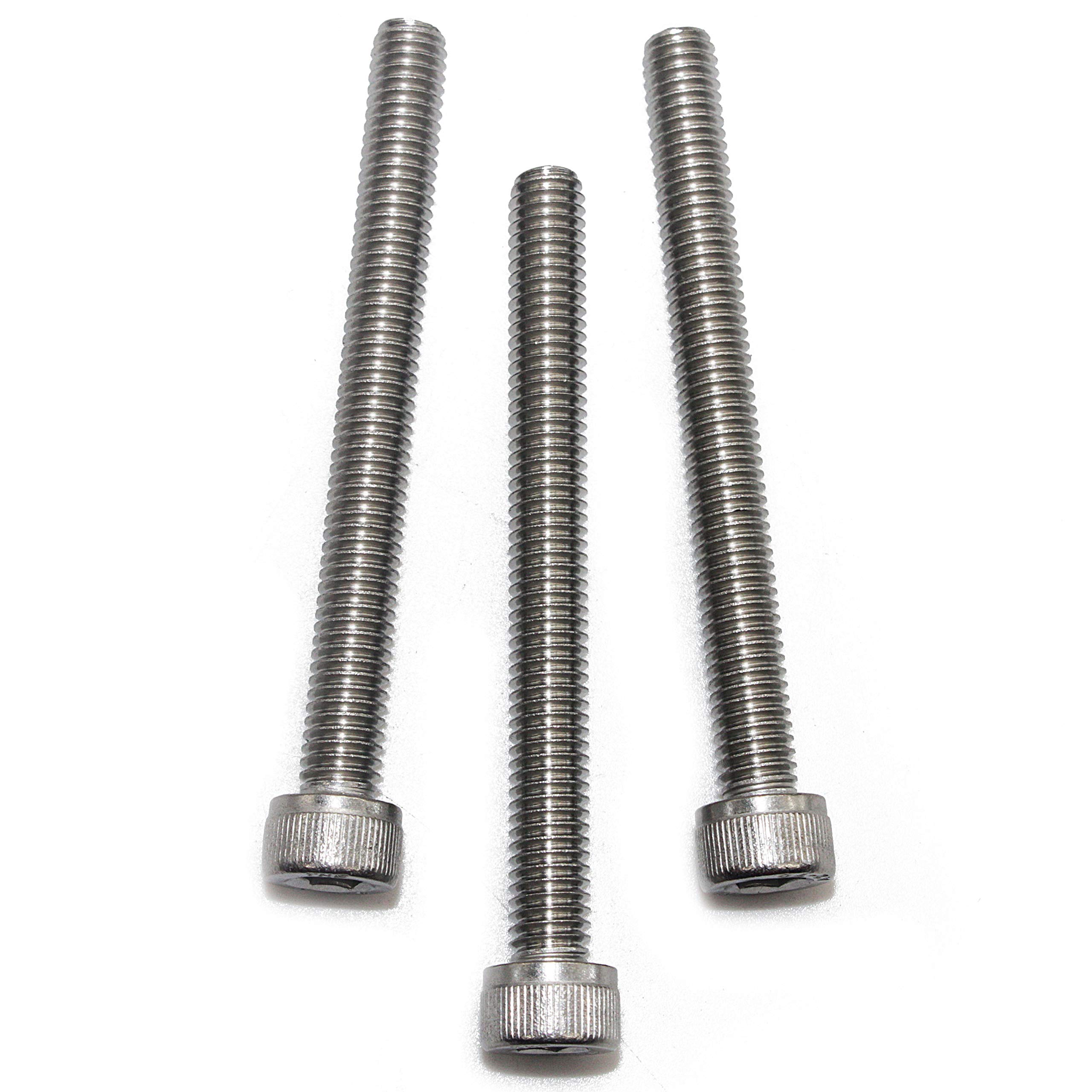 Fullerkreg M8-1.25 x 65MM Socket Head Cap Screws, Allen Socket Drive, Din 912, AISI 304 Stainless Steel (18-8), Full Thread, Bright Finish, Machine Thread, Quantity 5