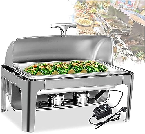 Chafing Dishes Chafing Dish Buffet Set, Food Warmers Server Warming Tray Round Rectangular Chafers, Stainless Steel Square Chafer, Round Food Warmer Chafing For Catering Warmer Chafer Set, Energy Effi