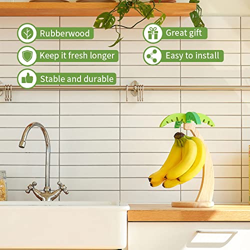 Dostende Banana Holder - Banana Hanger Tree with Stainless Steel Hook for Kitchen Countertop