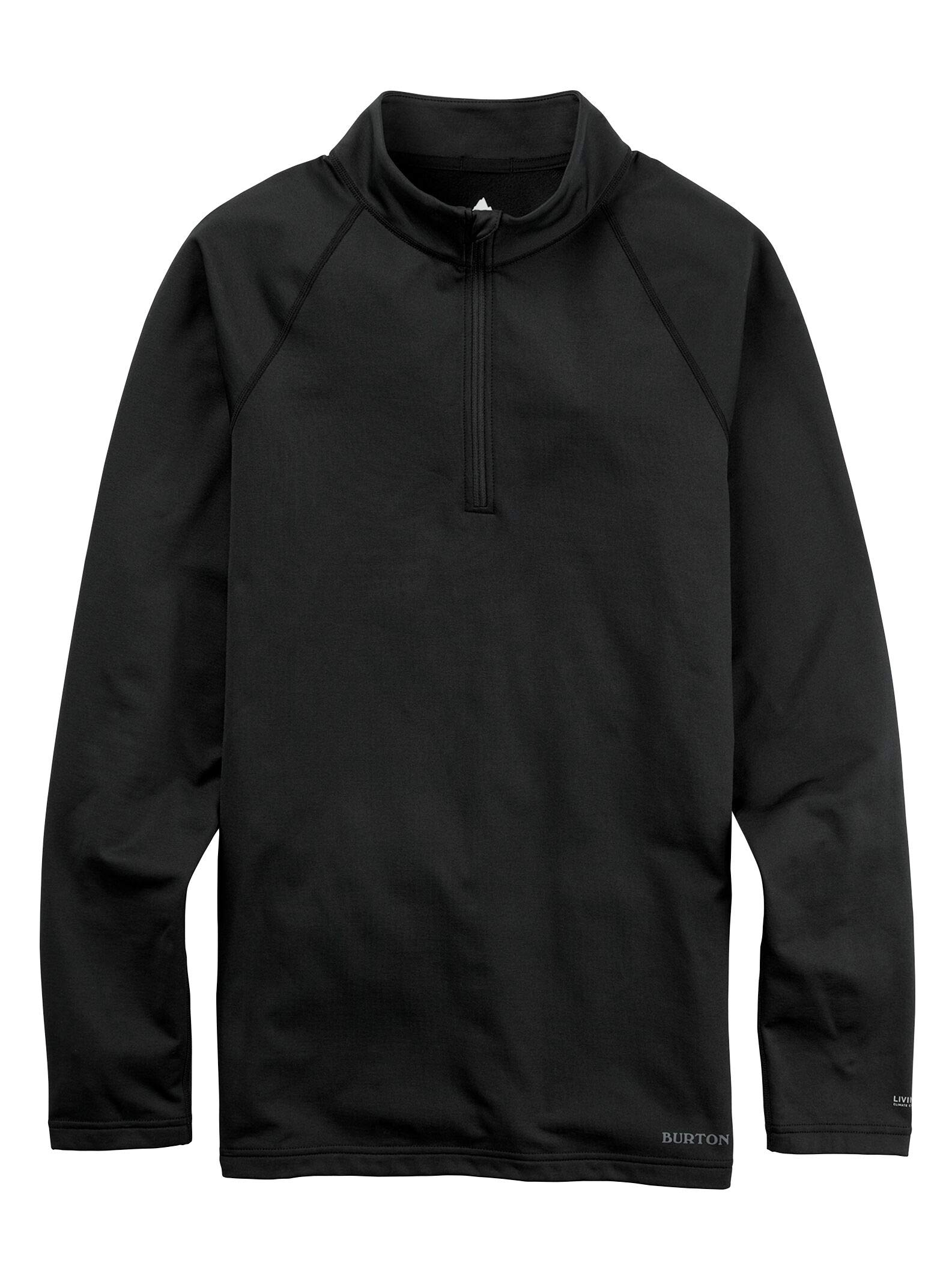 Burton Men's Heavyweight X Base Layer Quarter-Zip, True Black, XL