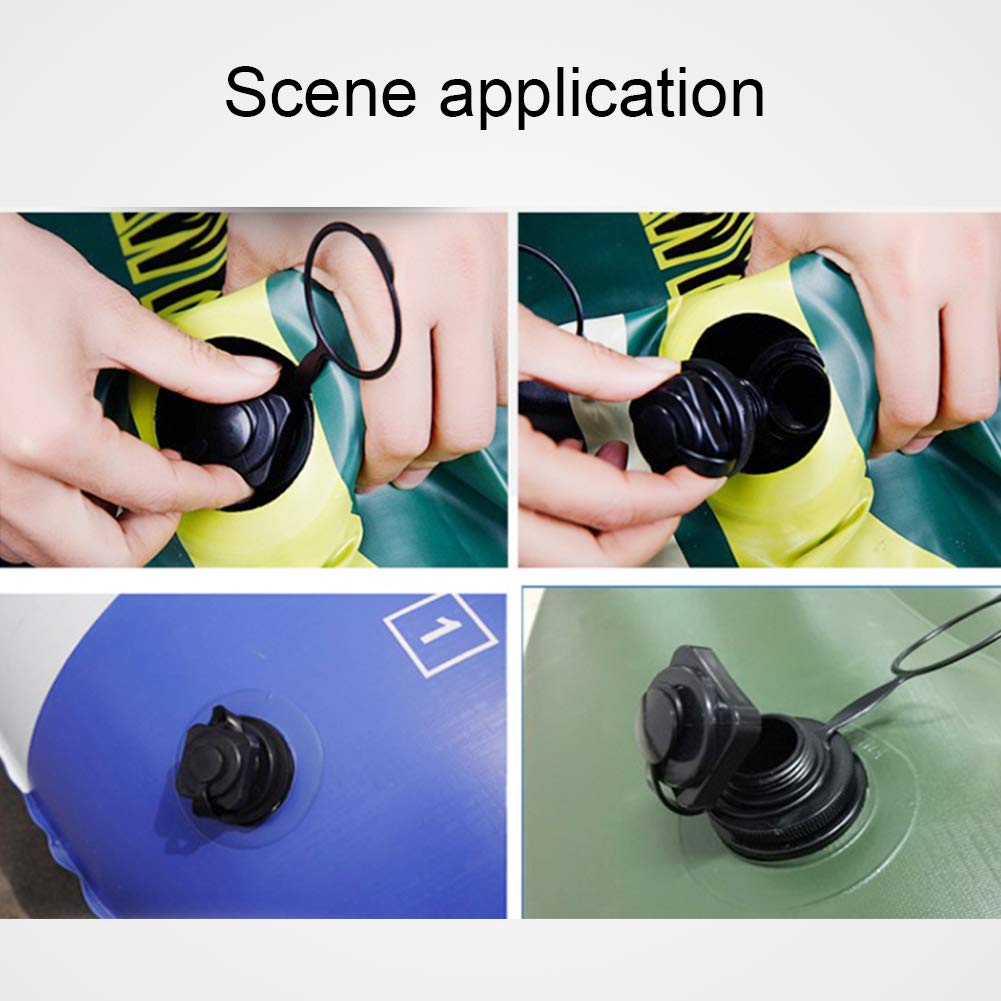 2Pcs Spitfire Tube Valve Replacement, Kayak Intex Inflatable Boat Replacement 0ne-Way Inflation Boat Spiral Air Plugs for Inflatable Raft Boat Kayak Intex Kayak Replacement Parts