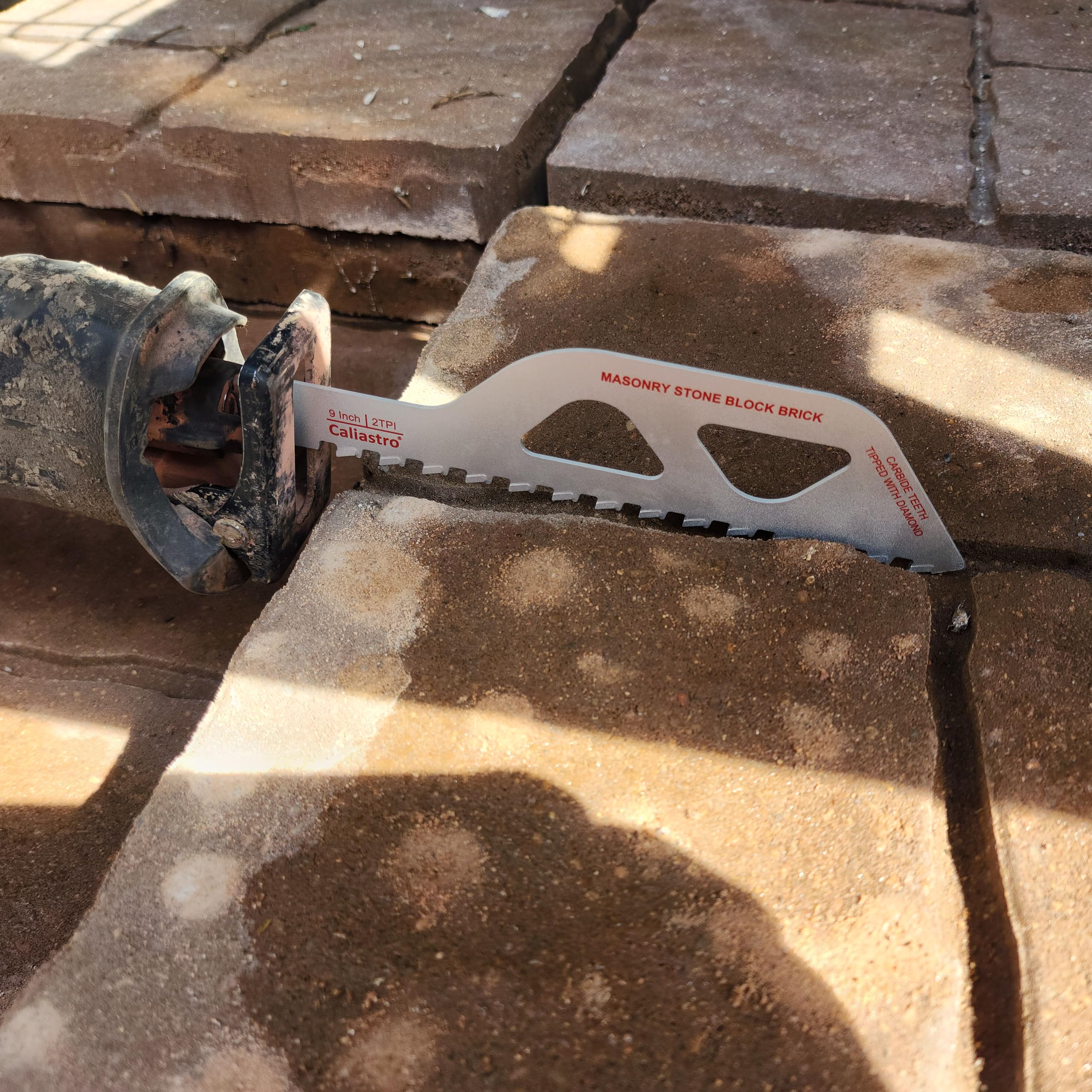 9-Inch Brick, Masonry, Aerated Concrete, Engineered Stone Cutting Reciprocating Saw Blade - Caliastro 2-Pack