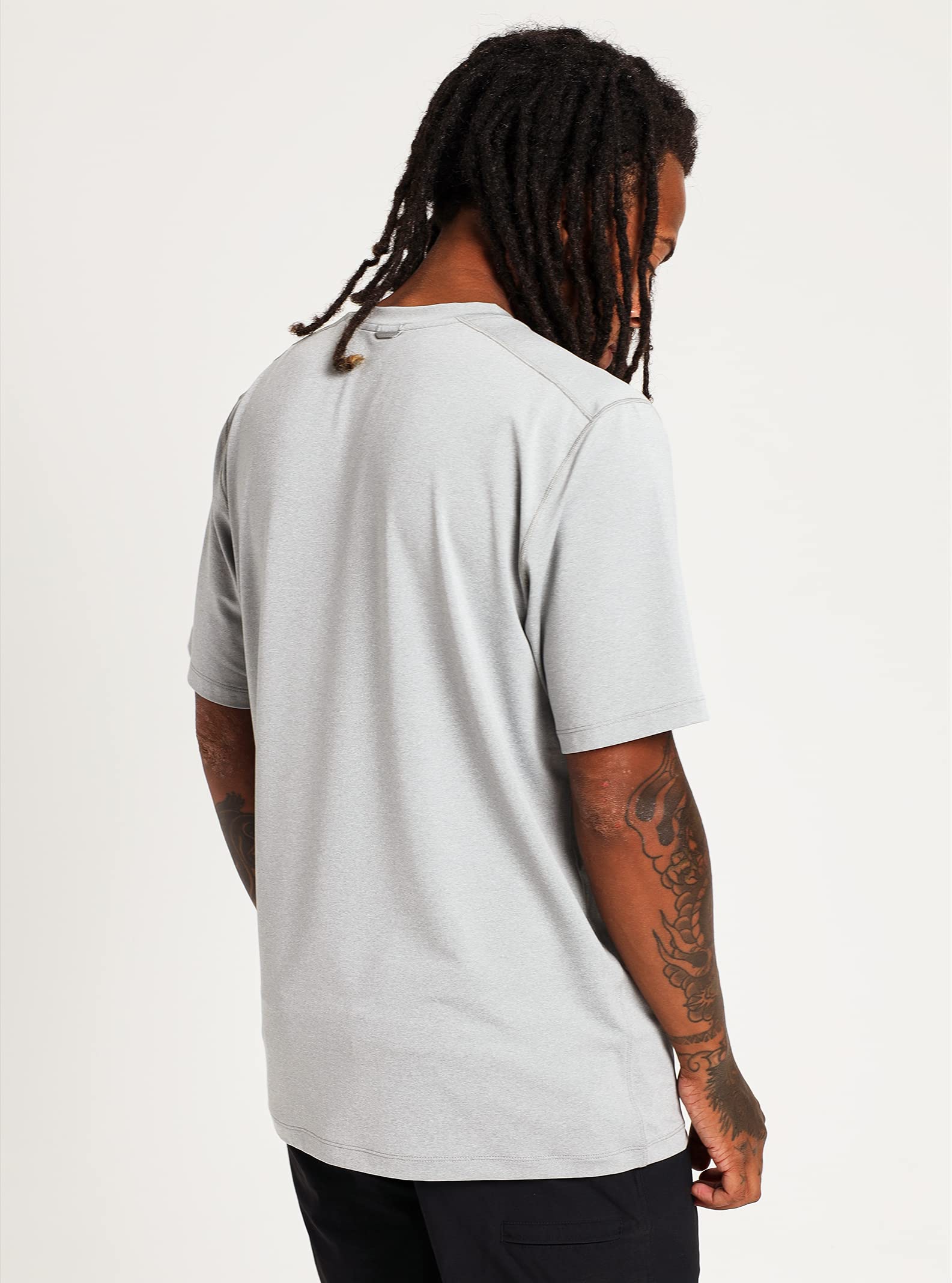 Burton Men's Standard Multipath Essential Tech Short Sleeve T-Shirt, Gray Heather, Small
