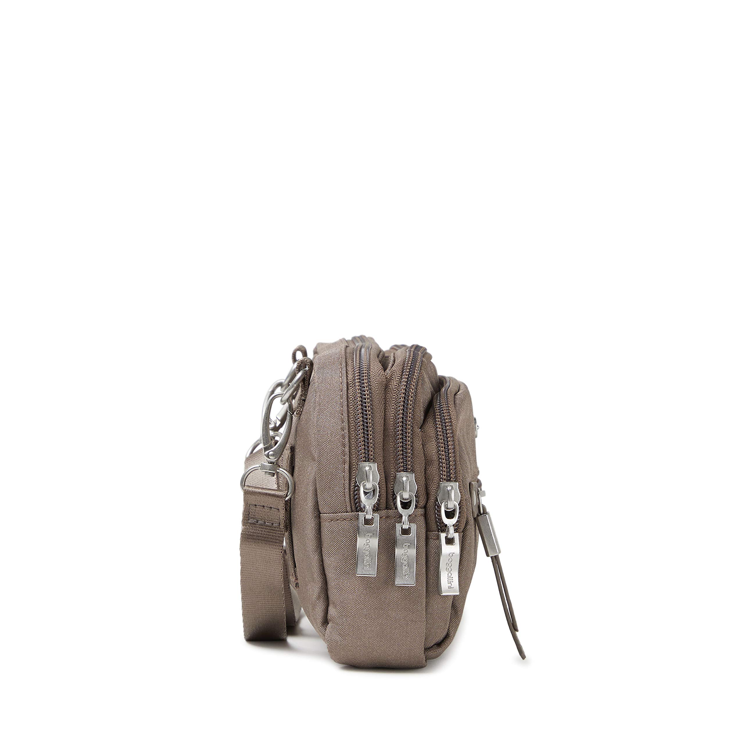 Baggallini womens New Classic Time Zone Rfid Bag Crossbody, Portobello Shimmer, One Size US