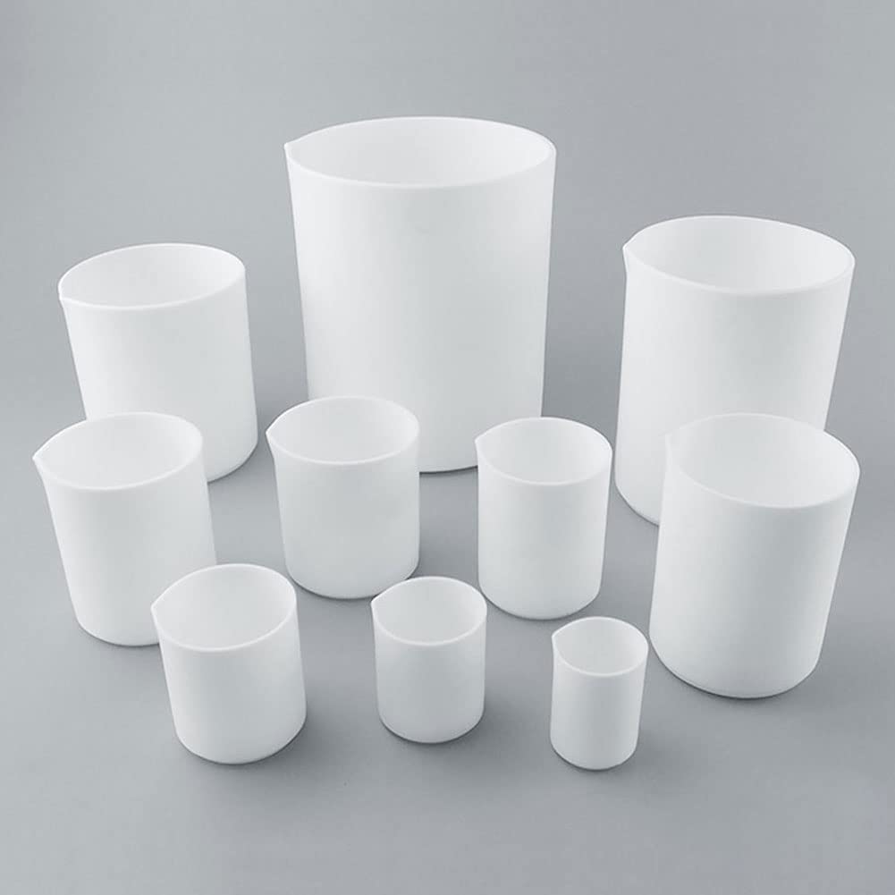 Adamas-Beta PTFE Teflon Beaker with Spout Beaker Measuring Cups for Lab Chemistry Science Corrosion Resistant, 1000ml, Pack of 1