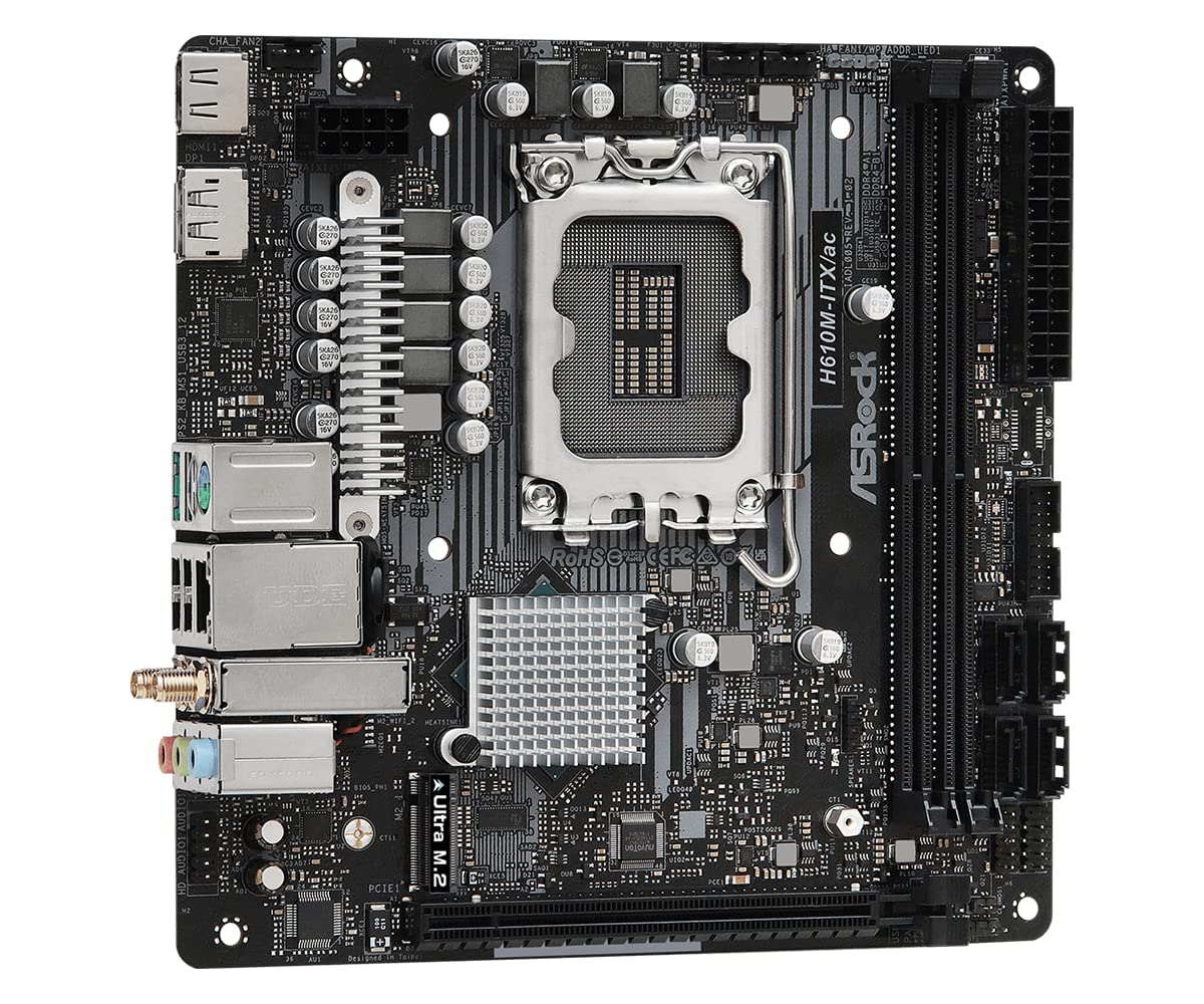 ASRock H610M-ITX/AC Supports 12th Gen Intel® Core™ Processors (LGA1700) motherboard