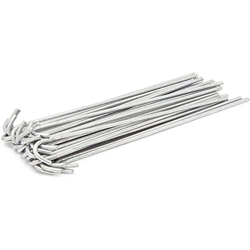 40 Pack Steel Heavy Duty Stakes for Ground, Outdoor Tent Supplies, Canopy Essentials (9 in)