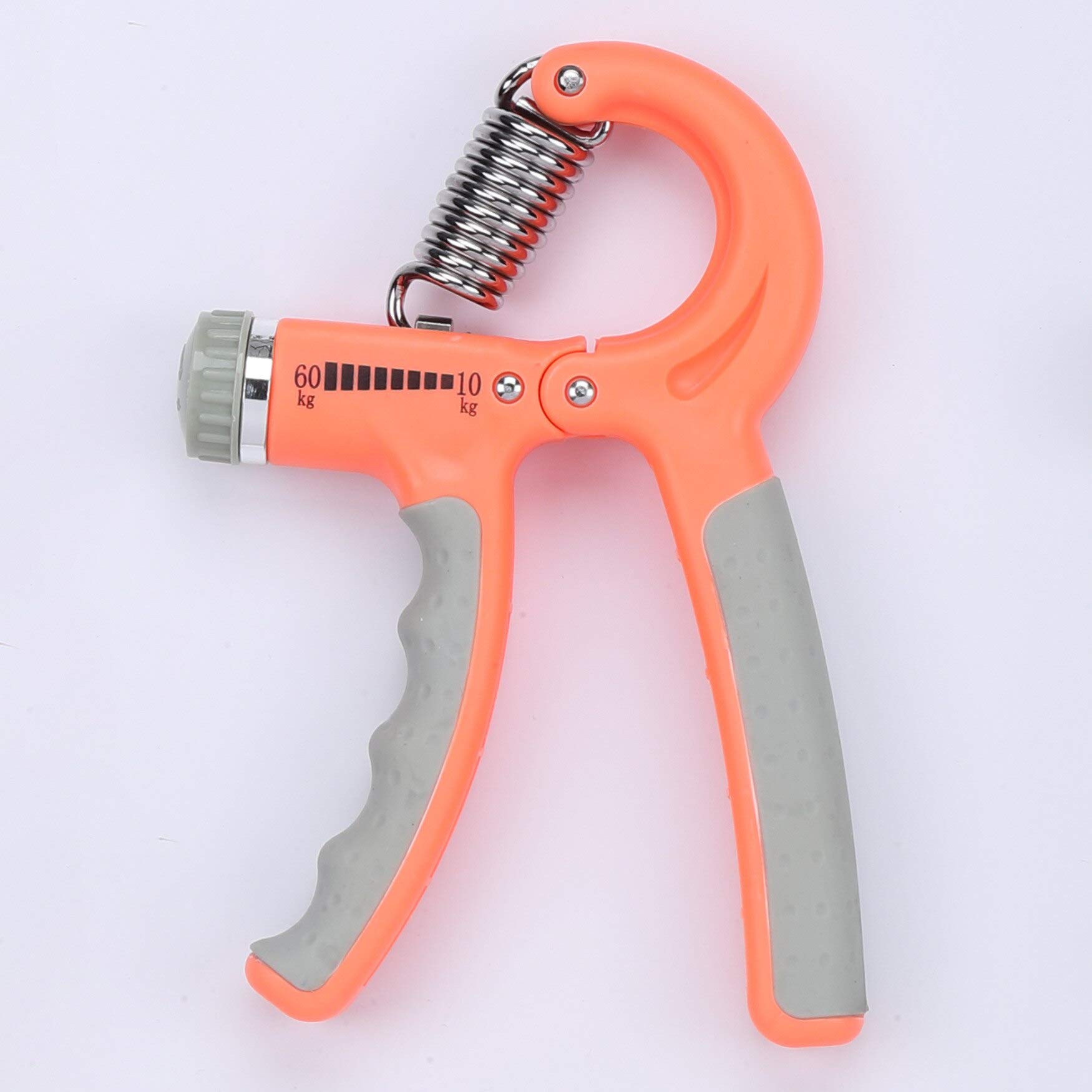 5-60Kg Adjustable Heavy Gripper Fitness Hand Exerciser Grip FatGrip Wrist Increase Strength Spring Finger Pinch Carpal Expander (Orange)