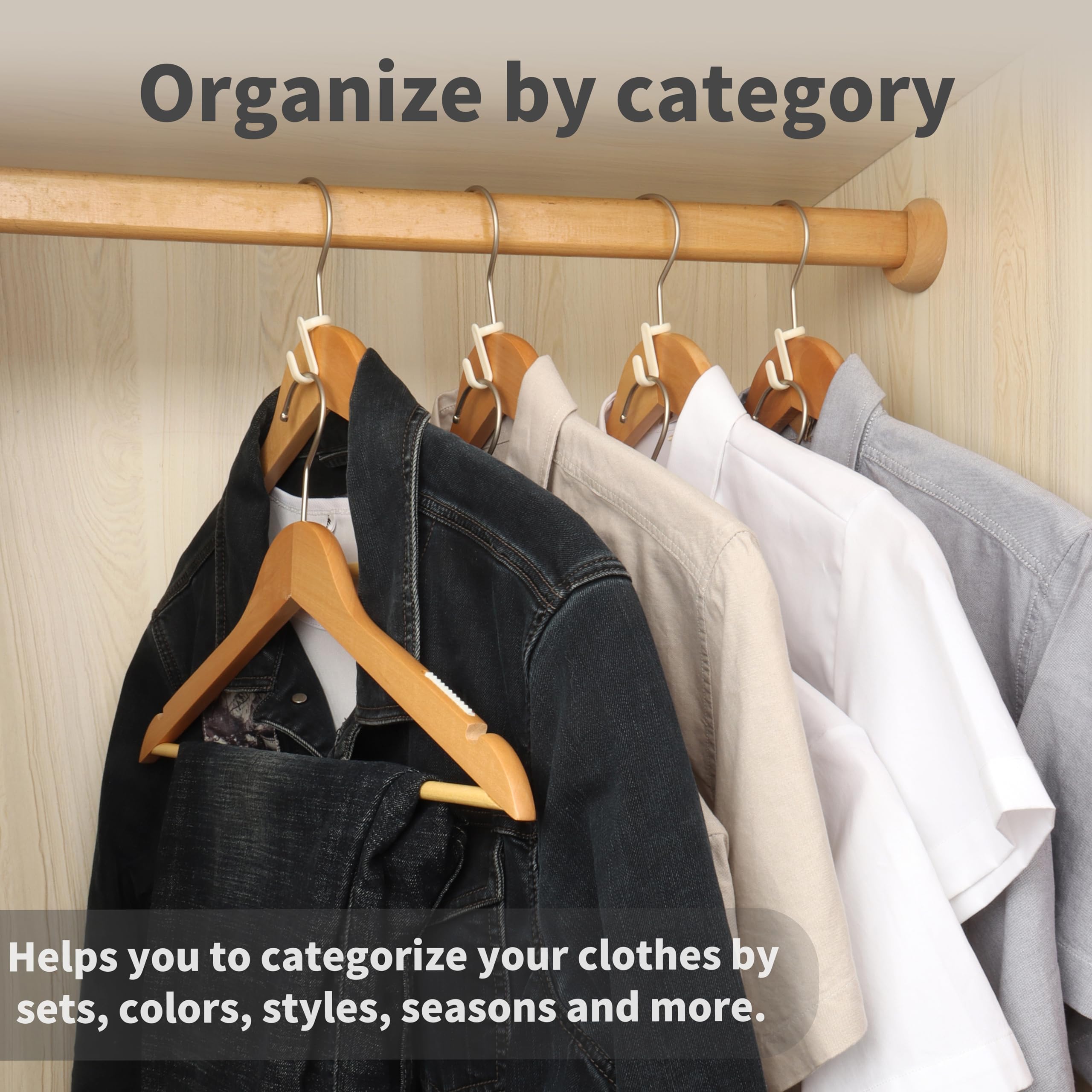 50PCS Hanger Connector Hooks,Space Saving Hangers for Clothes. Hanger Hooks Space Saver. Closet Hanger Connector Hooks. Hangers Space Saving,College Dorm Essentials,Closet Organizers and Storage