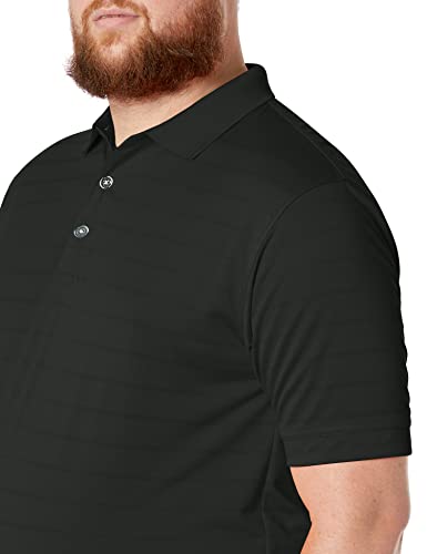 Callaway Men's Basic Short Sleeve Opti-Vent Open Mesh Polo Golf Shirt , Black, Small