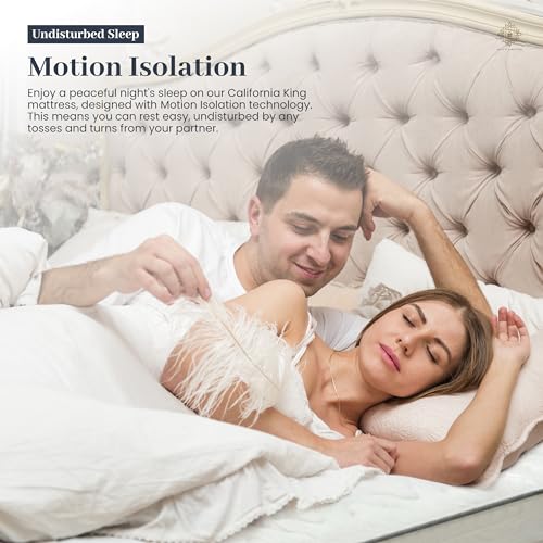 California King Mattress - 12 Inch Cool Memory Foam & Spring Hybrid Mattress with Breathable Cover - Comfort Tight Top - Rolled in a Box - Oliver & Smith