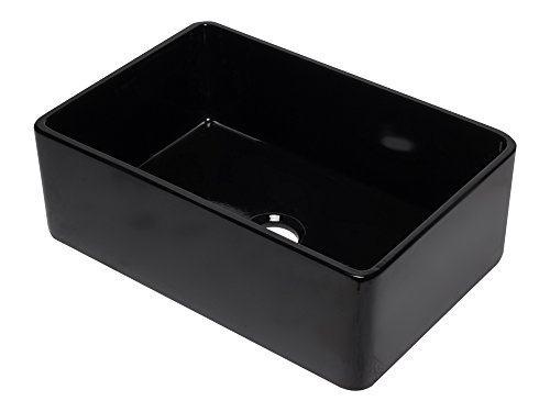 ALFI brand AB5006-PSS AB3020SB-BG Kitchen Sink, Black Gloss