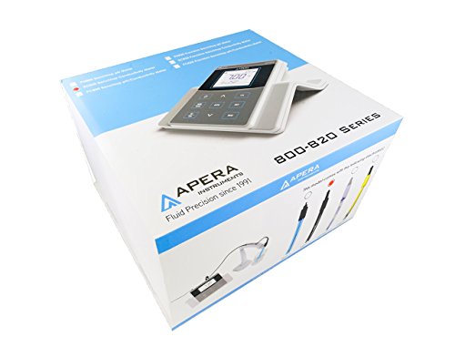 Apera Instruments AI522 EC800 Laboratory Benchtop Conductivity/TDS/Salinity/Resistivity/Temp. Meter Kit, 1% F.S Accuracy, GLP Data Management (USB output), Plastic/Glass