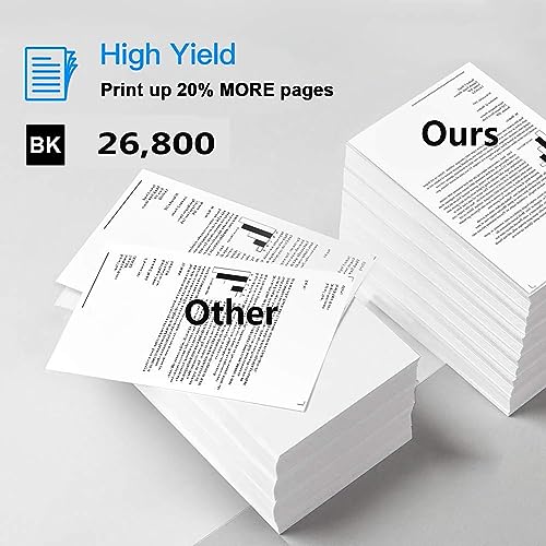 4-Pack Compatible High Capacity WB-P08 WBP08 ACDN0Y1 Waste Toner Container Box use for Konica Minolta Bizhub C3300i, C3320i, C3350i, C4000i, C4050i Printer (Black)