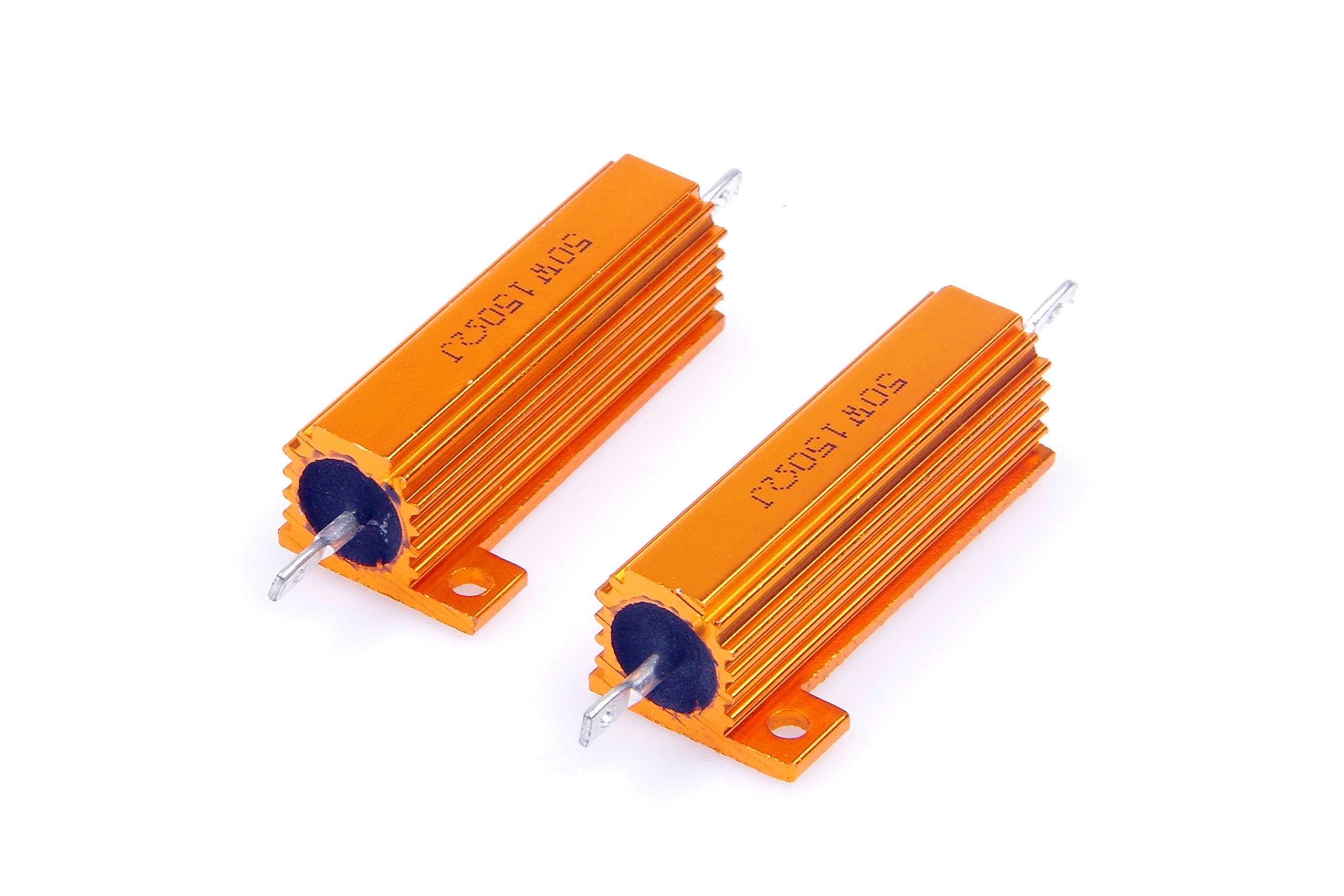 LM YN 50 Watt 150 Ohm 5% Wirewound Resistor Electronic Aluminium Shell Resistors Gold (Pack of 2)
